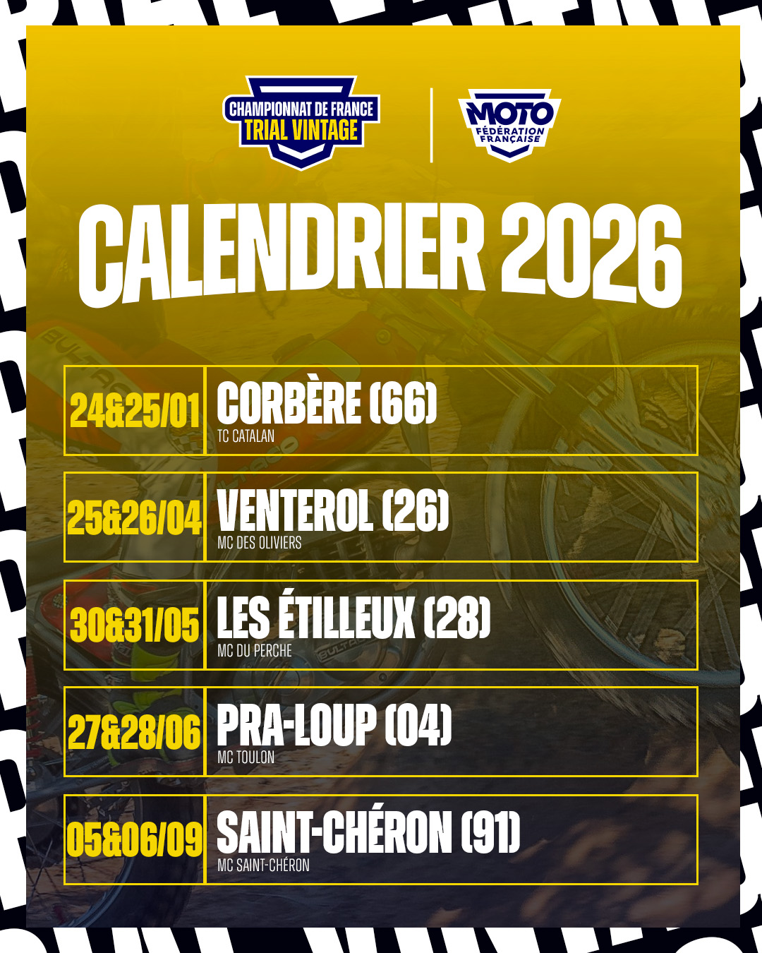 Les calendriers 2026 des championnats de France Trial sont désormais ...